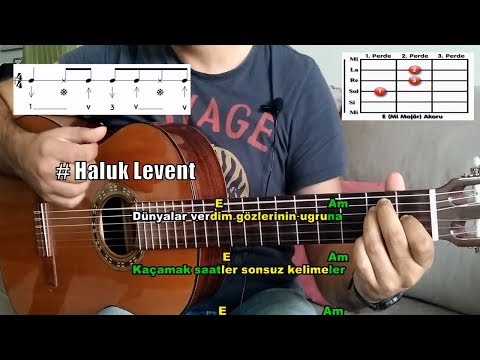 Haluk Levent - Hani benim olacaktın - Gitar Dersi 3 Akorlu