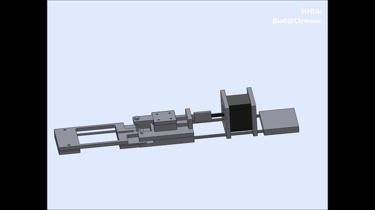 Cell stretcher: Stepper motor-controlled cell stretcher in SolidWorks ...