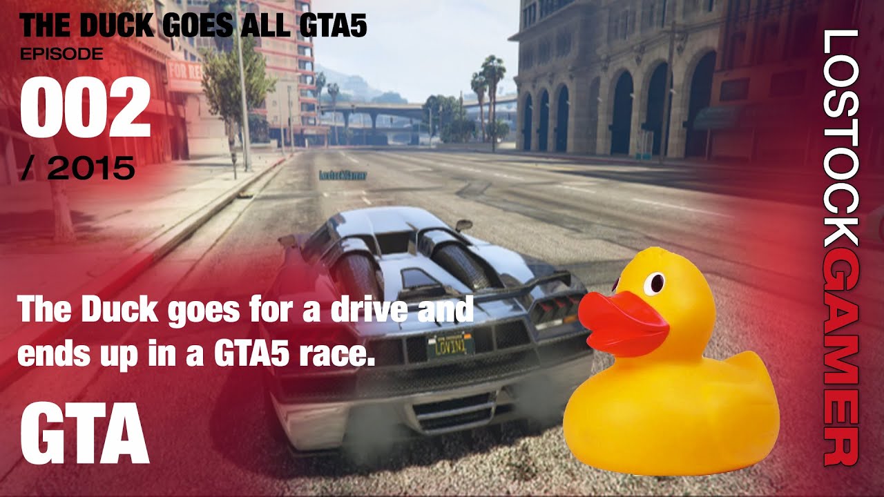 GTA 5 - The Duck Goes For A Drive And Ends Up In A GTA Race. - YouTube