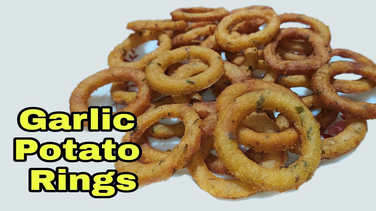 Crispy Garlic Potato Rings Recipe | Snacks to make at home easy ...