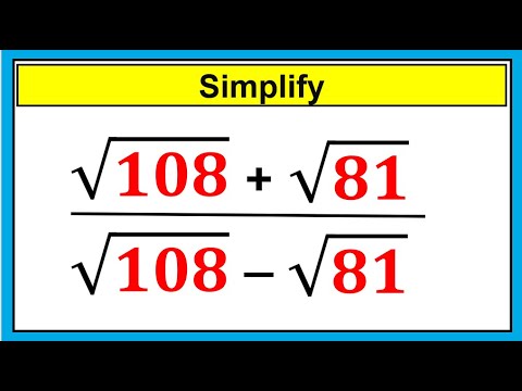 Nice Algebra and Square Root Math Simplification - YouTube
