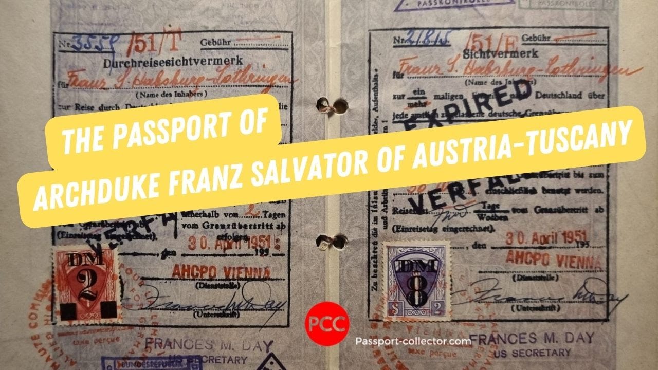 Vintage Passport Collector: The Passport of Archduke Franz Salvator of ...