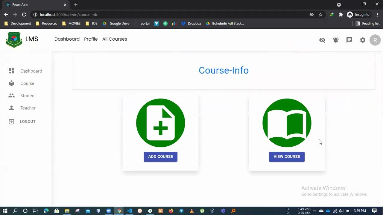 LMS Clone BY MERN STACK(Reactjs, Nodejs,Expressjs,MongoDB) - YouTube