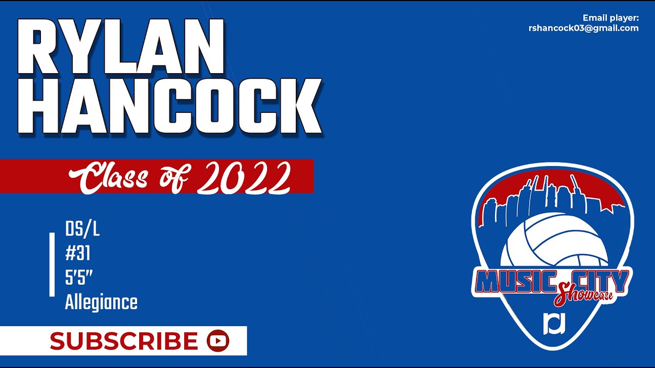 Rylan Hancock, 2022 5'5" DS/Libero -- Allegiance - YouTube