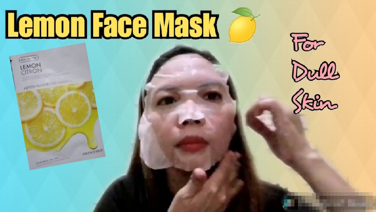 KOREAN LEMON FACE MASK Review | The Face Shop - YouTube