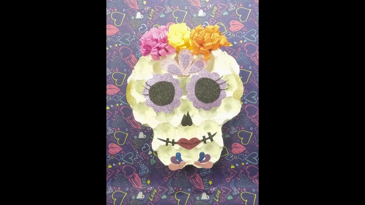 CATRINA hecha con CARTÓN de huevo // ADORNO FACIL,para DIA DE MUERTOS ...