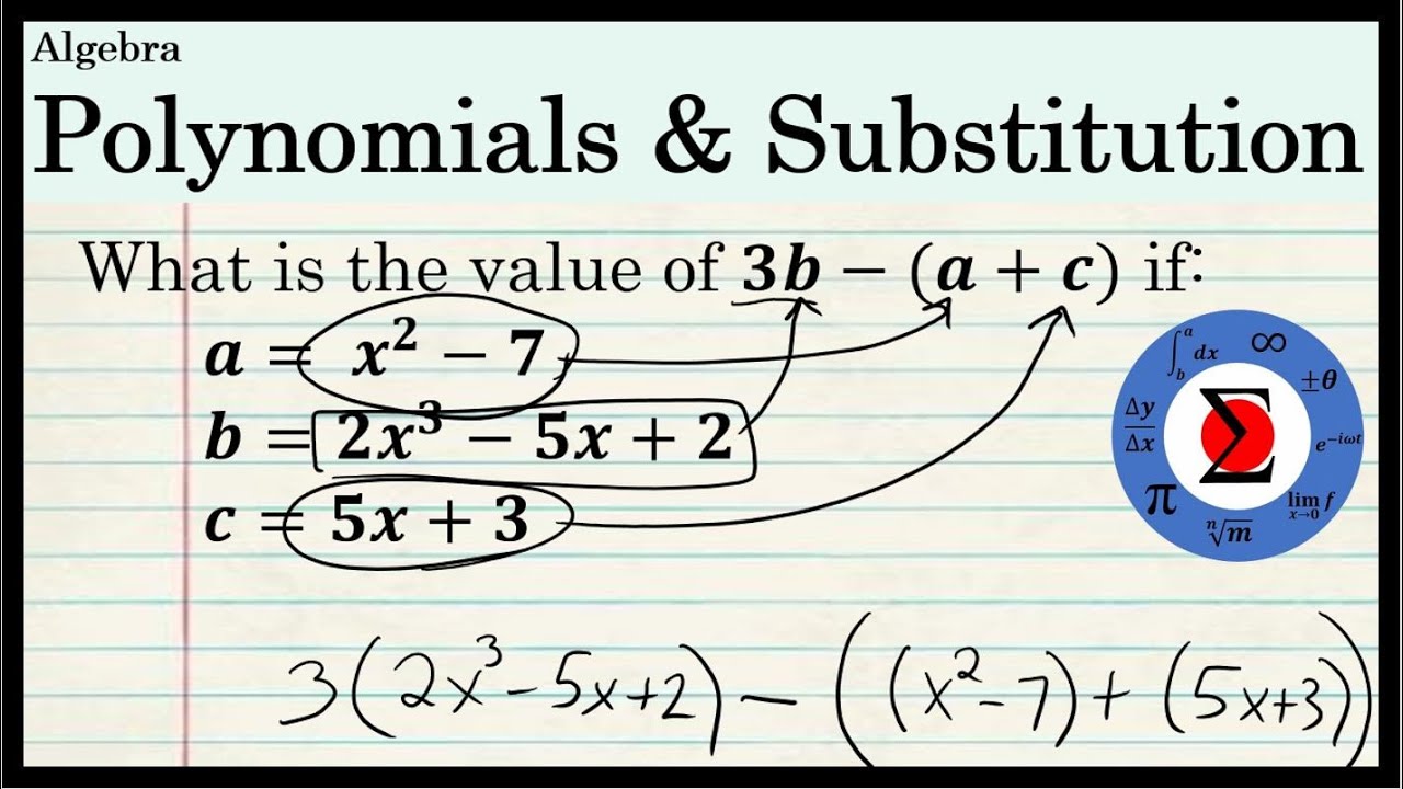 Polynomials and Substitution - Algebra - SAT Prep - YouTube