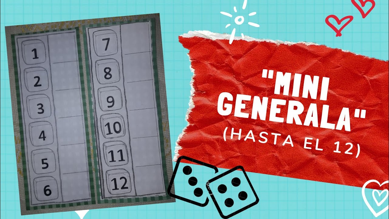 JUEGO: "MINI GENERALA DOBLE" (NIVEL INICIAL) - YouTube