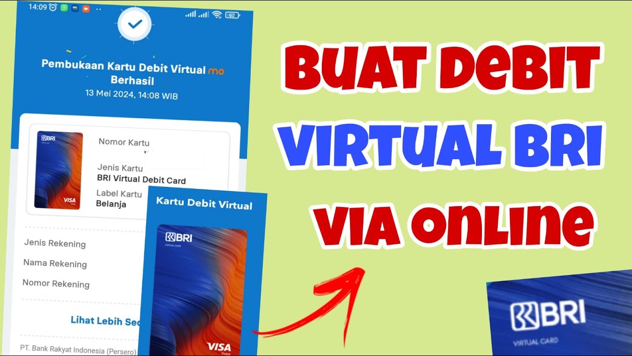 Cara Membuat Debit Virtual BRI Via Online - YouTube
