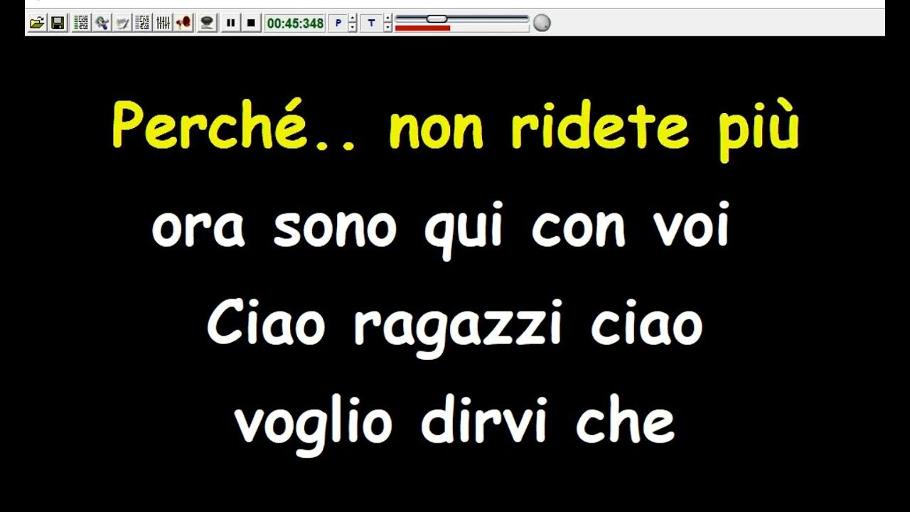 Adriano Celentano - Ciao ragazzi (Karaoke Devocalizzata) - YouTube