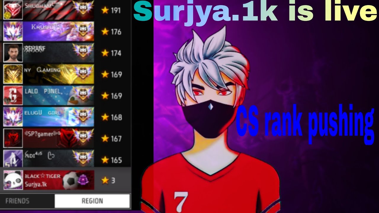 Hindi Free Fire MAX : 👍 SURJYA.1K IS LIVE STREAM - YouTube