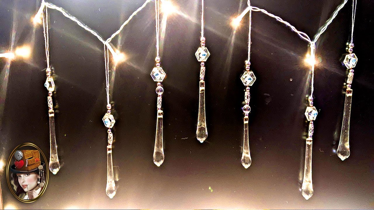 Сосульки на елку своими руками. Елочные игрушки без затрат - YouTube