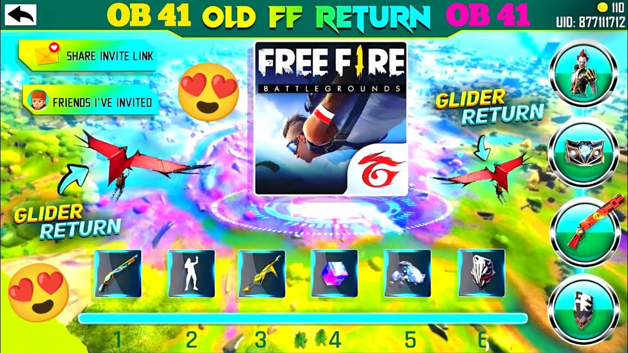 OLD FREE FIRE RETURN OB41 UPDATE - YouTube