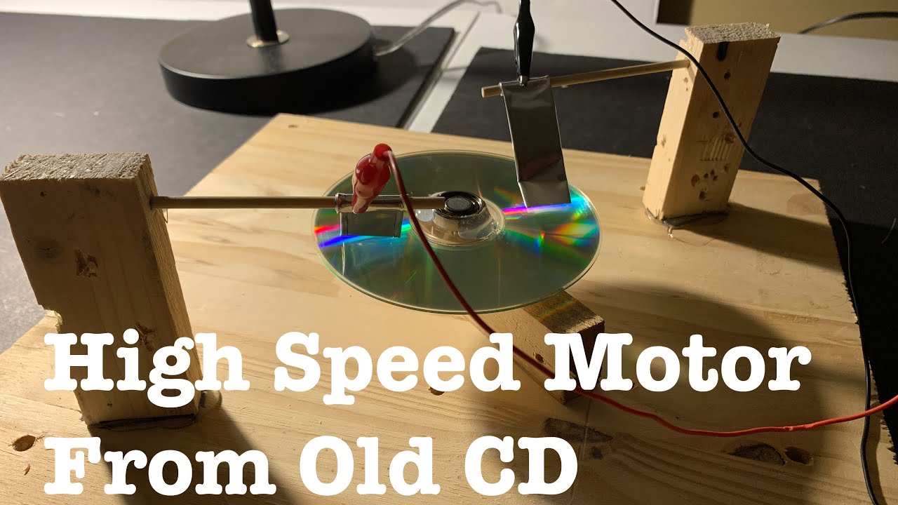 Cool High Speed Motor from old CD Disk - YouTube