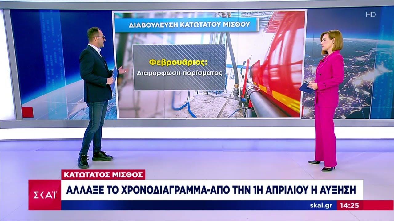 Κατώτατος μισθός: Άλλαξε το χρονοδιάγραμμα - Από την 1η Απριλίου η ...