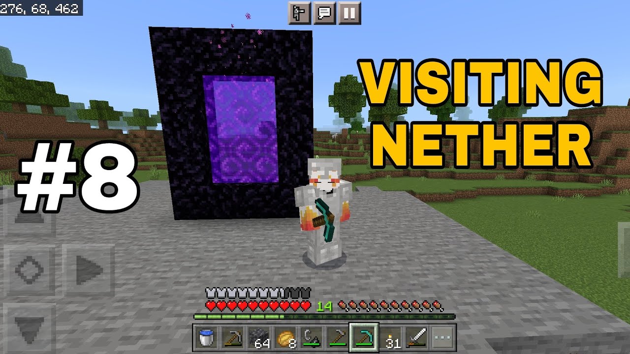 MAKING DOOR TO THE NETHER | VISITING NETHER #8 | #subscribe #like # ...