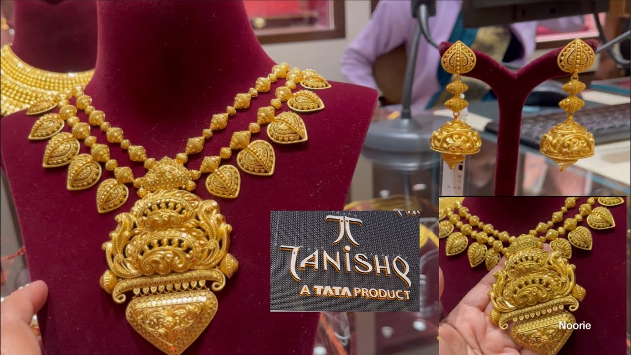 Tanishq Dharohar Necklace set design with weight and price/unique gold ...