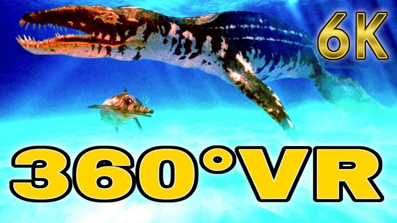360° VR Ophthalmosaurus Liopleurodon Nothosaurus Ornithosuchus Dino ...