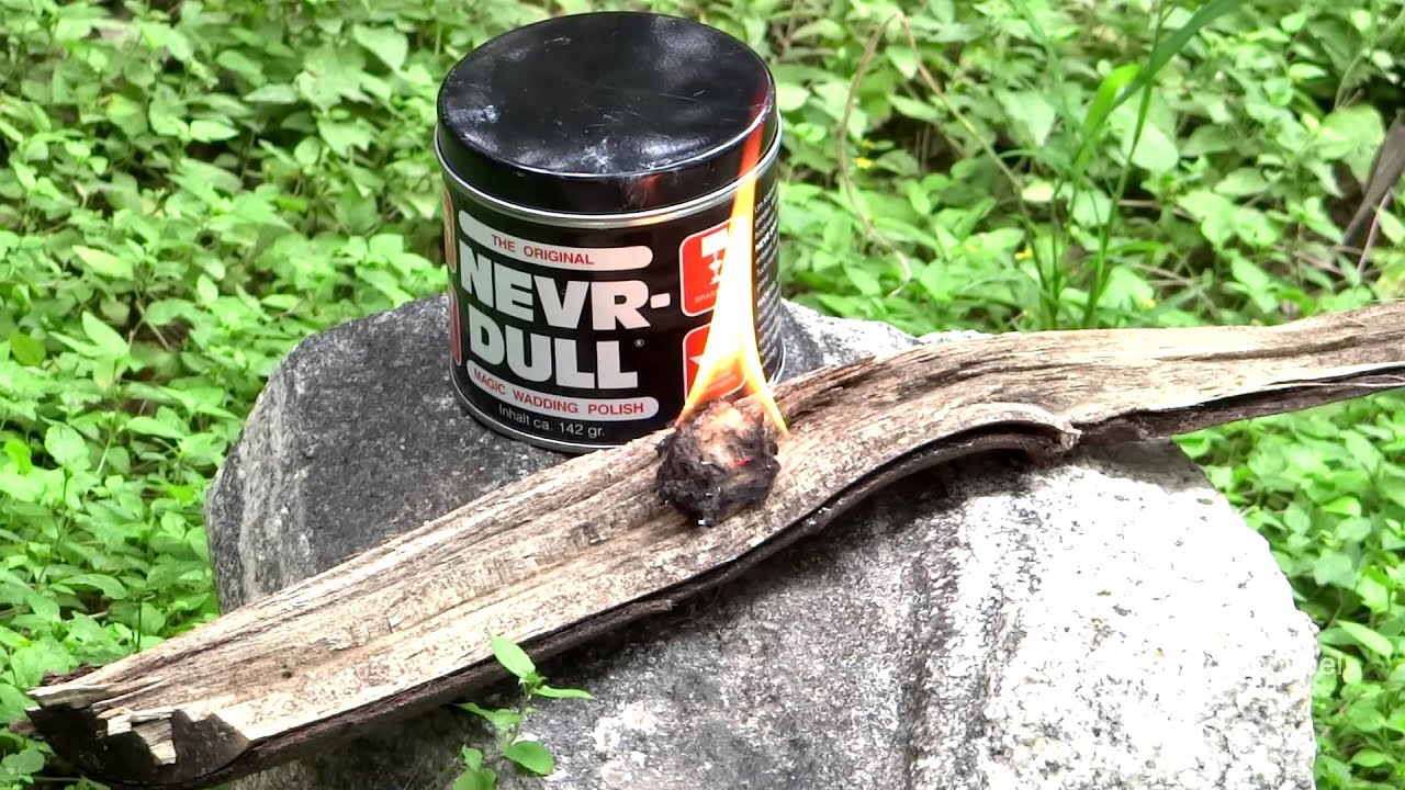 Nevr Dull as an emergency Fire Starter - Polierwatte als Feuerstarter ...