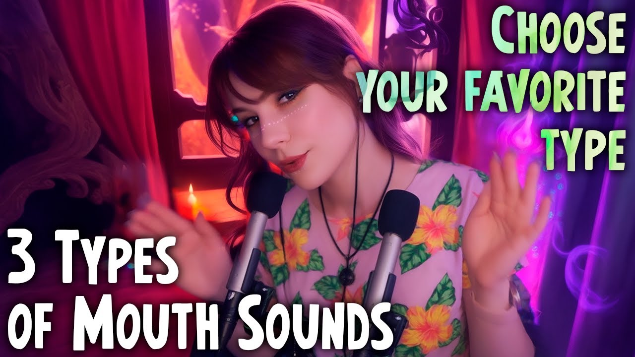 ASMR 3 Types of Mouth Sounds 💎 Tongue Fluttering, Gentle Mouth Sounds ...
