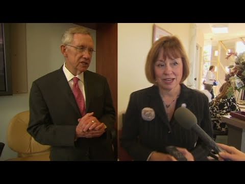 CNN: Harry Read Reid and Sharron Angle trade barbs - YouTube