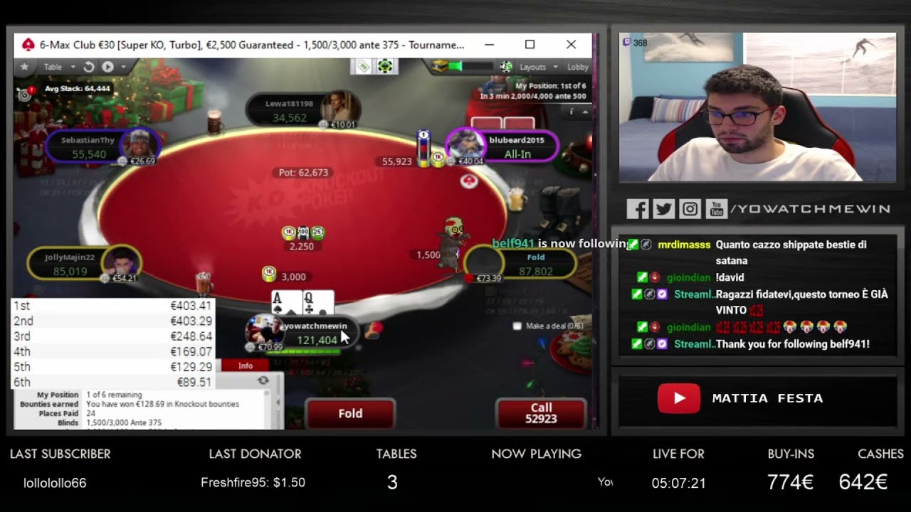 6-Max Club €30 Super KO Turbo di Pokerstars! - YouTube