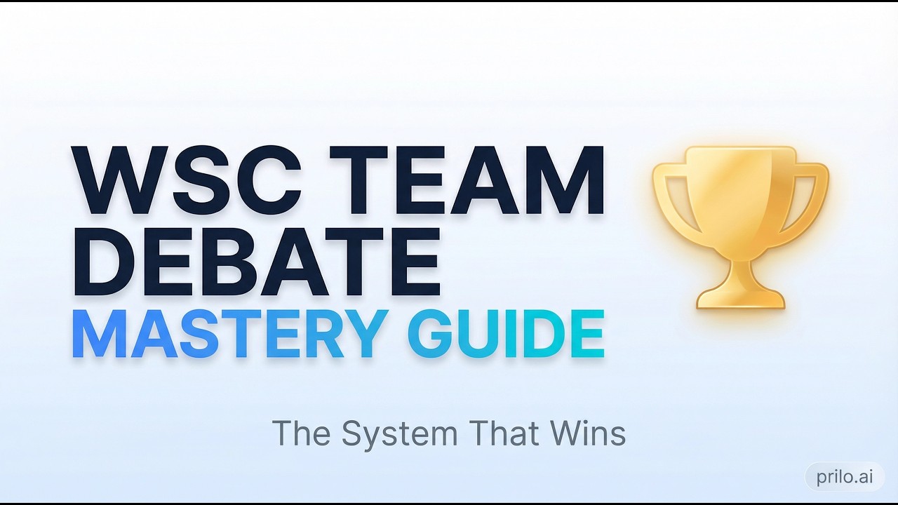 How to Win WSC Team Debate (Complete Guide 2026) - YouTube