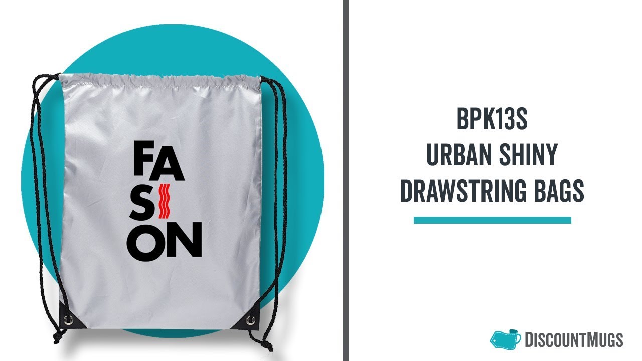 Promotional Urban Shiny Drawstring Bags - YouTube