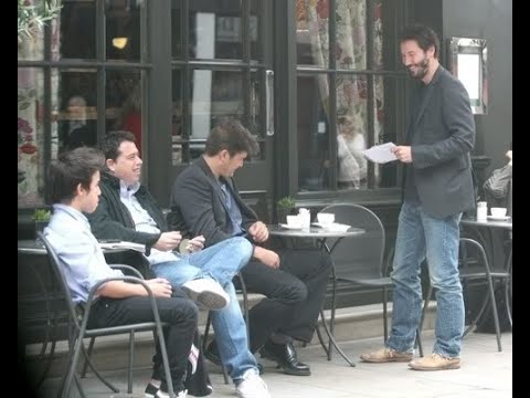 2008 Keanu Reeves with friends and fans in London - YouTube
