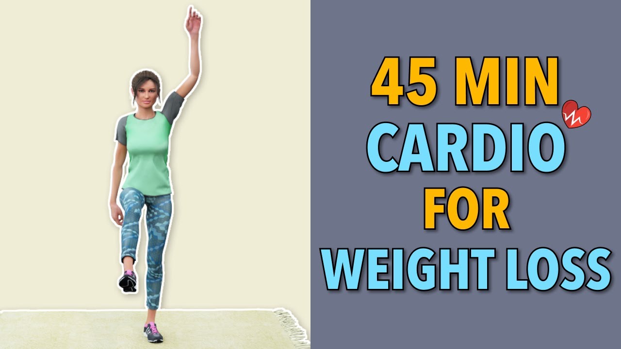 45 Min Low Impact Cardio Workout For Losing Weight - YouTube