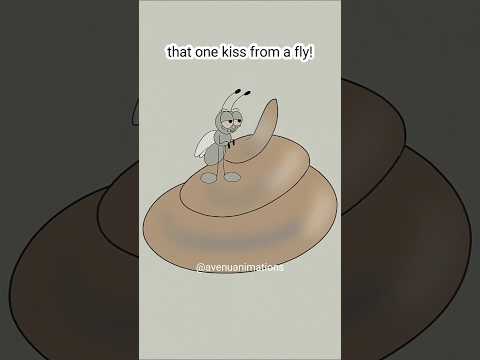 that one kiss from a dirty fly! 😂🤣 (4k animation memes) #shorts