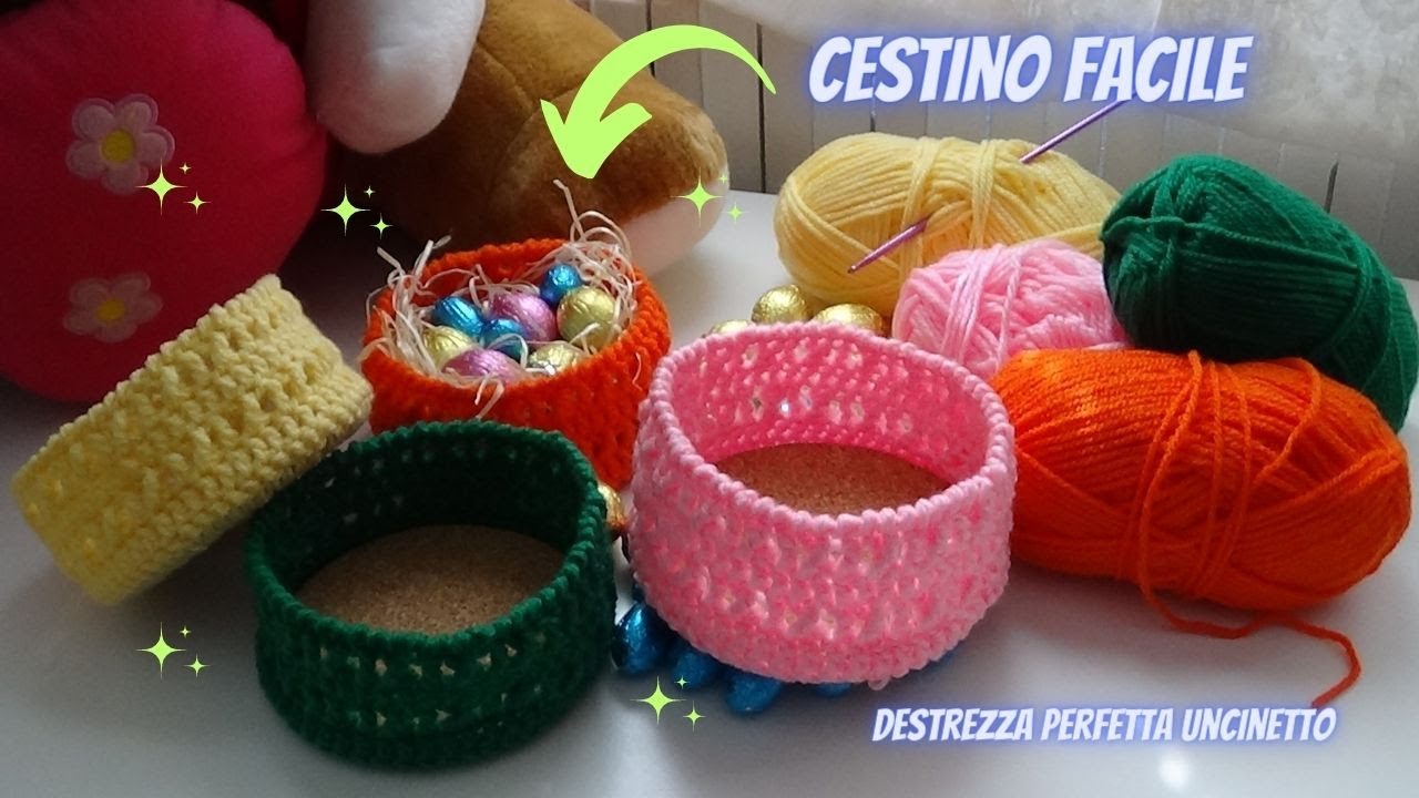 Crea un Cestino uncinetto facile in pochi semplici passaggi - YouTube