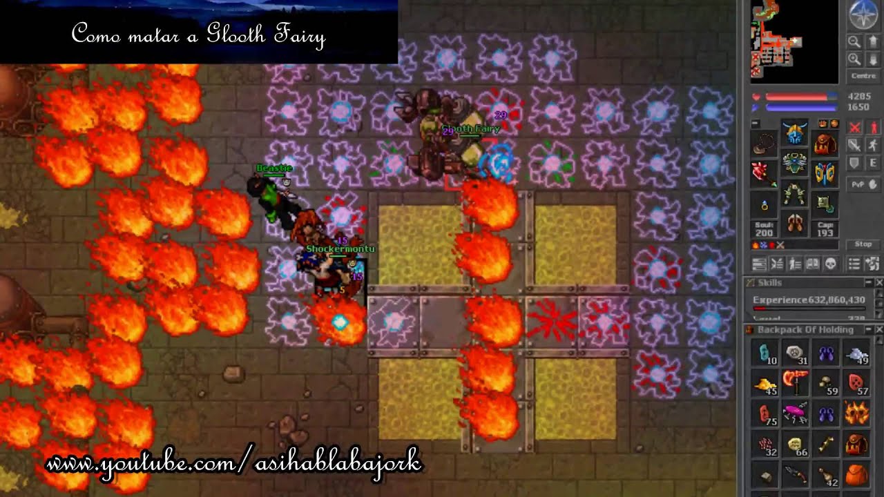 Como matar al boss Glooth Fairy - Tibia tutorial - YouTube