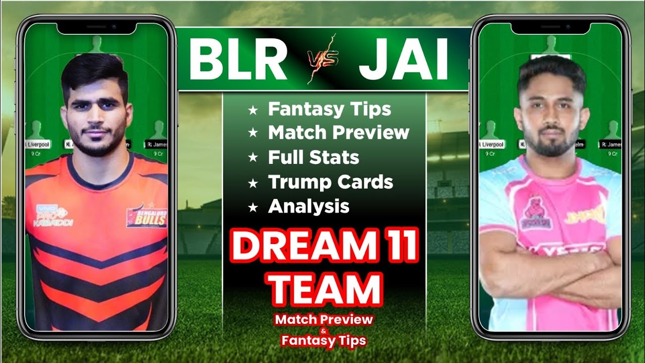 BLR vs JAI Dream11 Kabaddi Team Prediction Today, JAI vs BLR Dream11: Fantasy Tips, Stats ...