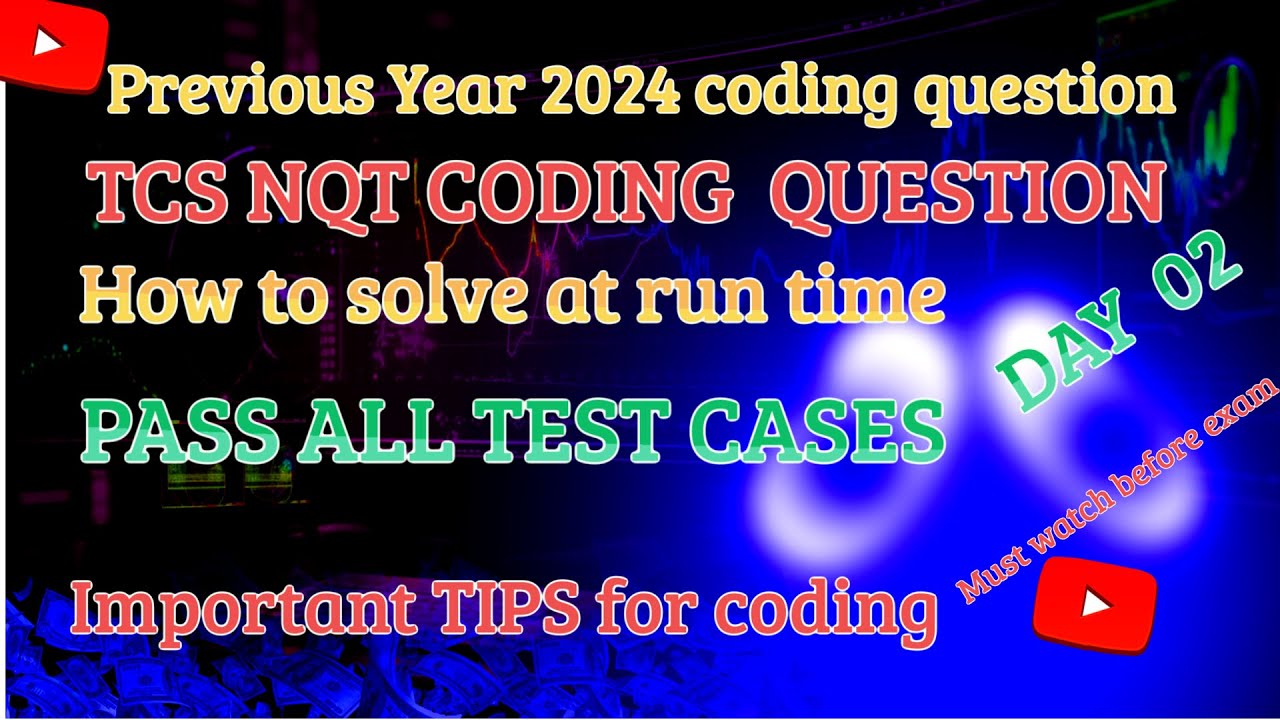 TCS NQT 2025 Coding Question | Previous Year Problem | Logic & Solution #tcsnqt2025 #Day2 - YouTube
