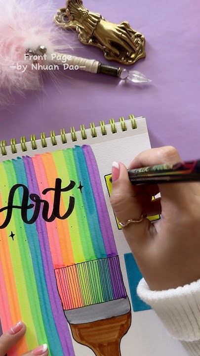DIY Colorful Front Page Idea | Art Notebook 🎨 #shorts #frontpage # ...