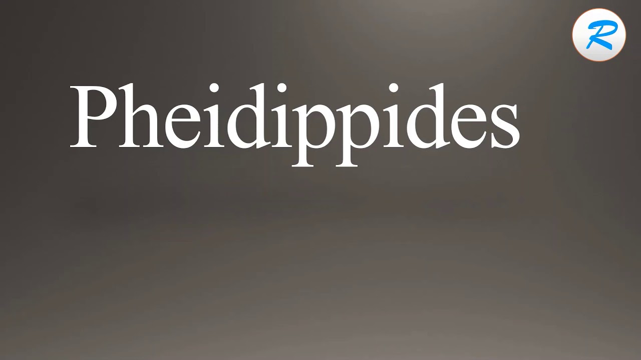 How to pronounce Pheidippides - YouTube