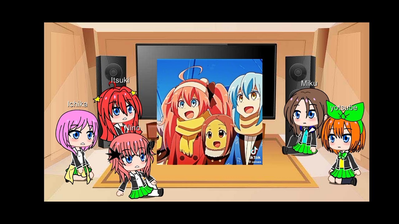 The quintessential quintuplets reaction fuutaro as rimaru tempest part ...