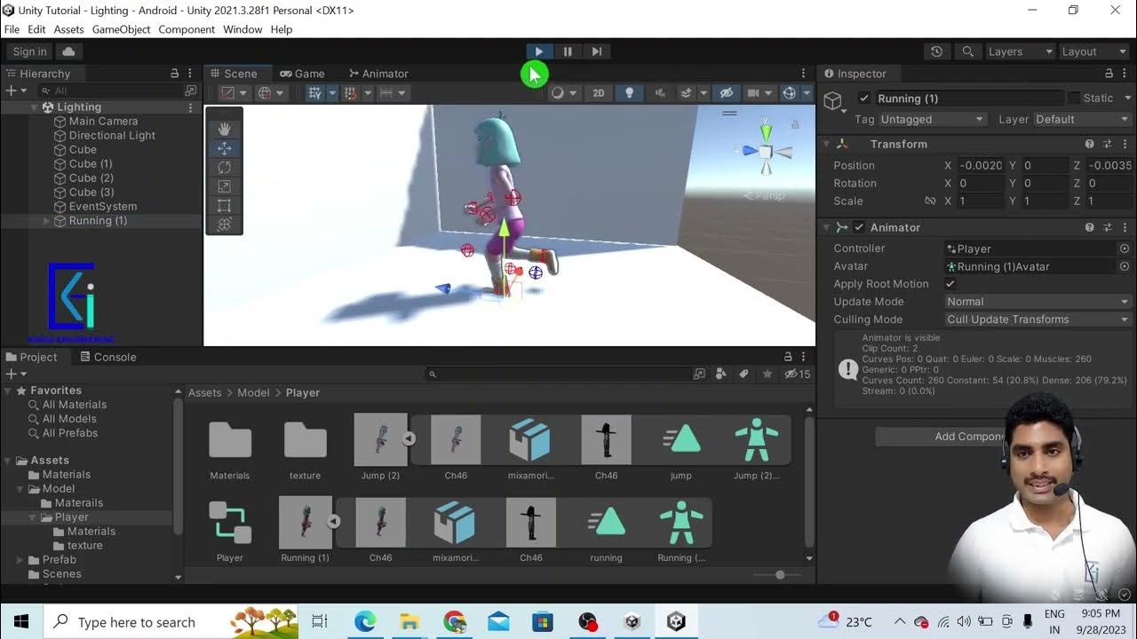 Switch animation Runing to Jump | Unity 3D Game Development - YouTube
