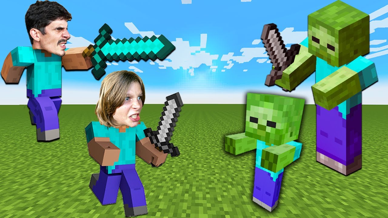 MINECRAFT ZOMBIE HUNT CHALLENGE! - YouTube