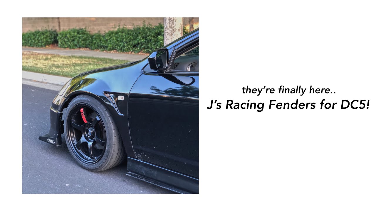 after months of waiting.. they're here! (DC5 J's Racing Fenders) - YouTube