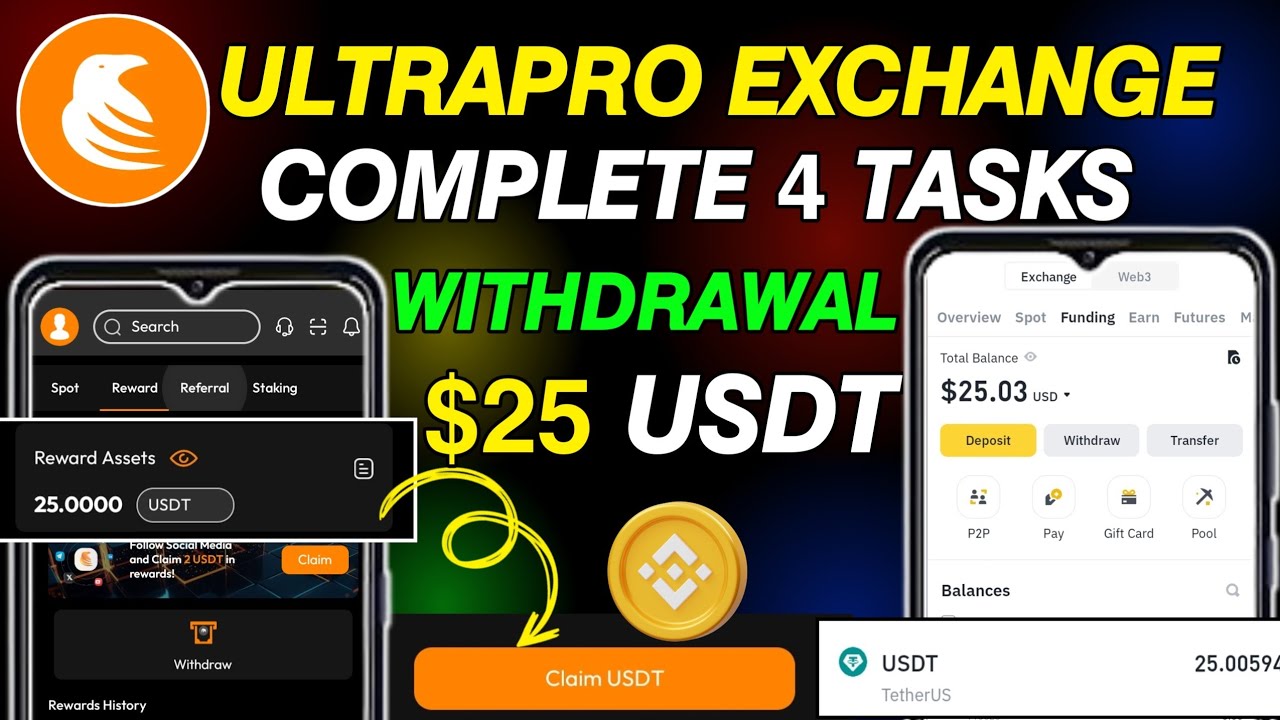 Ultrapro Exchange Tasks kaise kare || Ultrapro Exchange Withdrawal ...