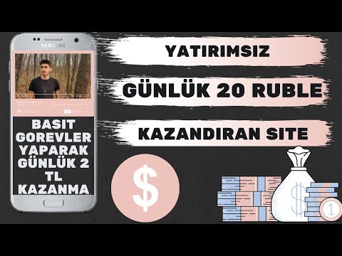 YATIRIMSIZ GÜNLÜK 20 RUBLE KAZANMA PUANSIZ | İNTERNETTEN PARA KAZANMAK