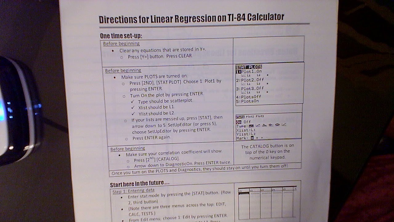 Linear Regression on the TI-84 - YouTube