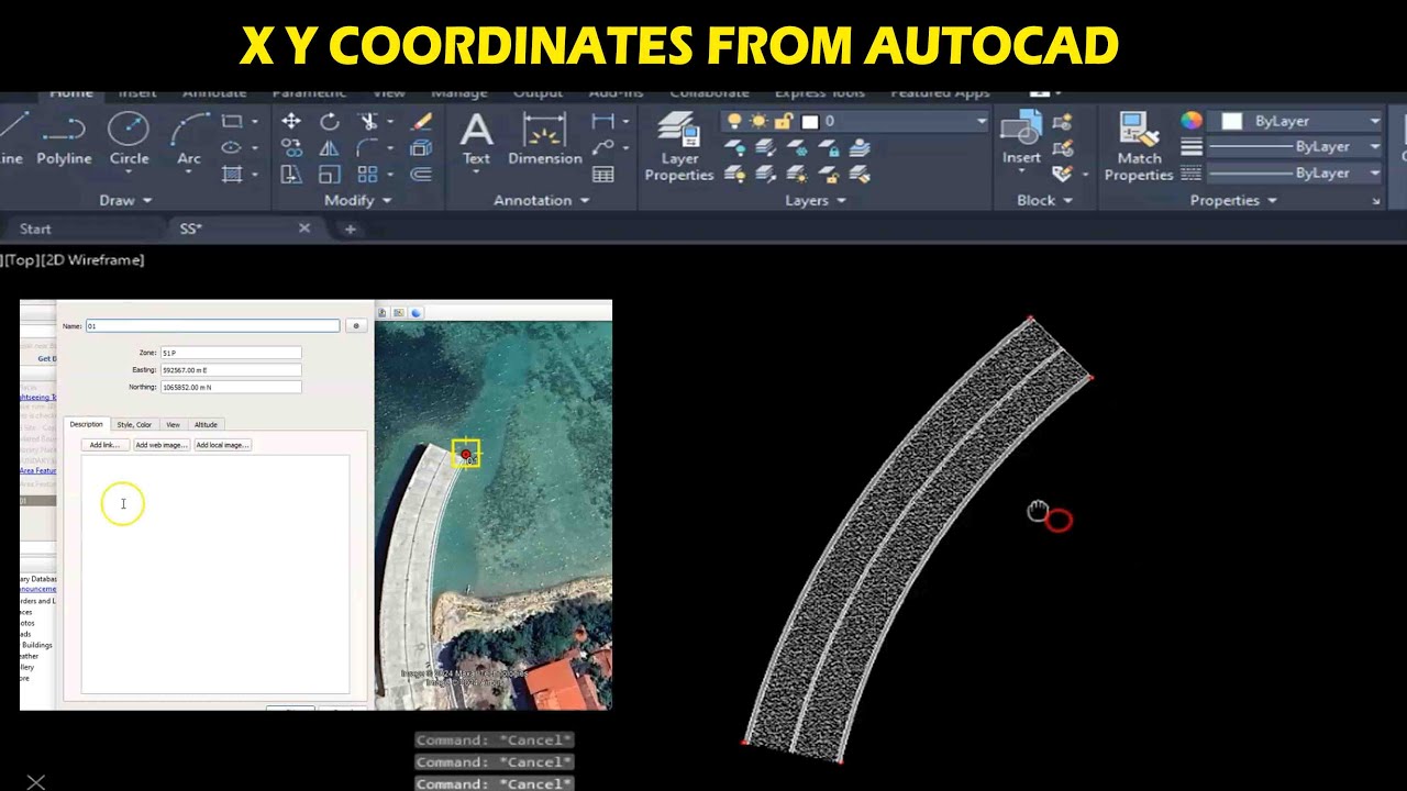 HOW TO FIND SITE LOCATION IN GOOGLE EARTH USING AUTOCAD COORDINATES ...