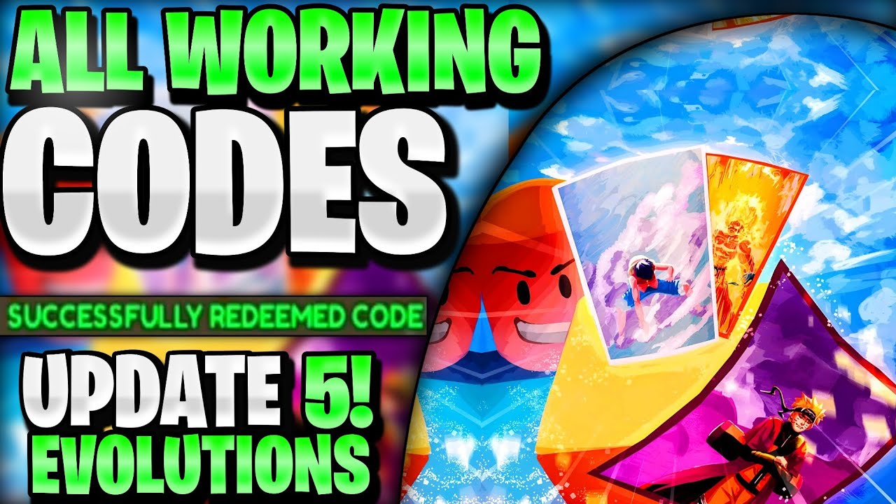 🤯*NEW* ALL WORKING EVOLUTIONS UPDATE 5 CODES FOR ANIME CARD BATTLE ...