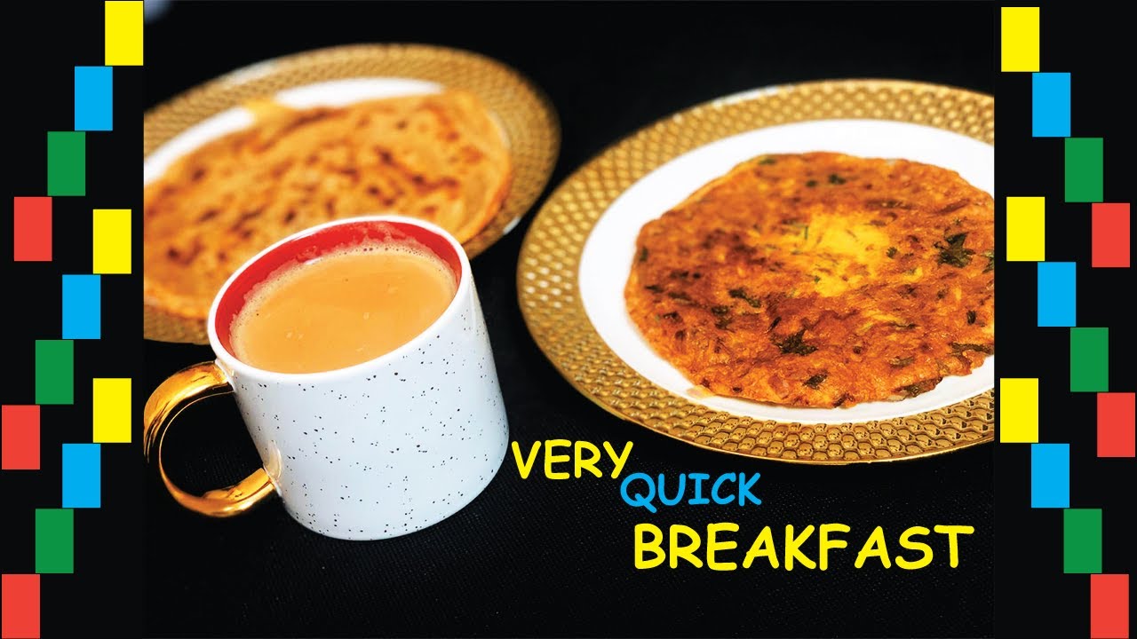 QUICK BREAKFAST PARATHA AND TEA WITH THICK OMELET - YouTube