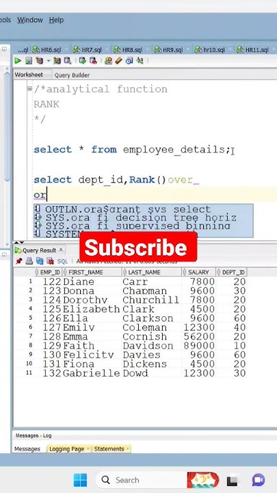 Rankanalytical Functionssql Interview Questions And Answers Youtube