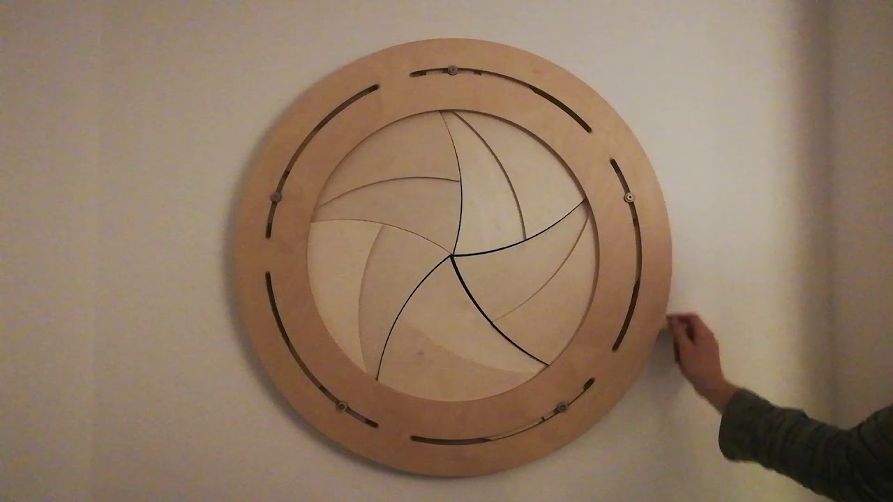 Circular window iris shutter - YouTube