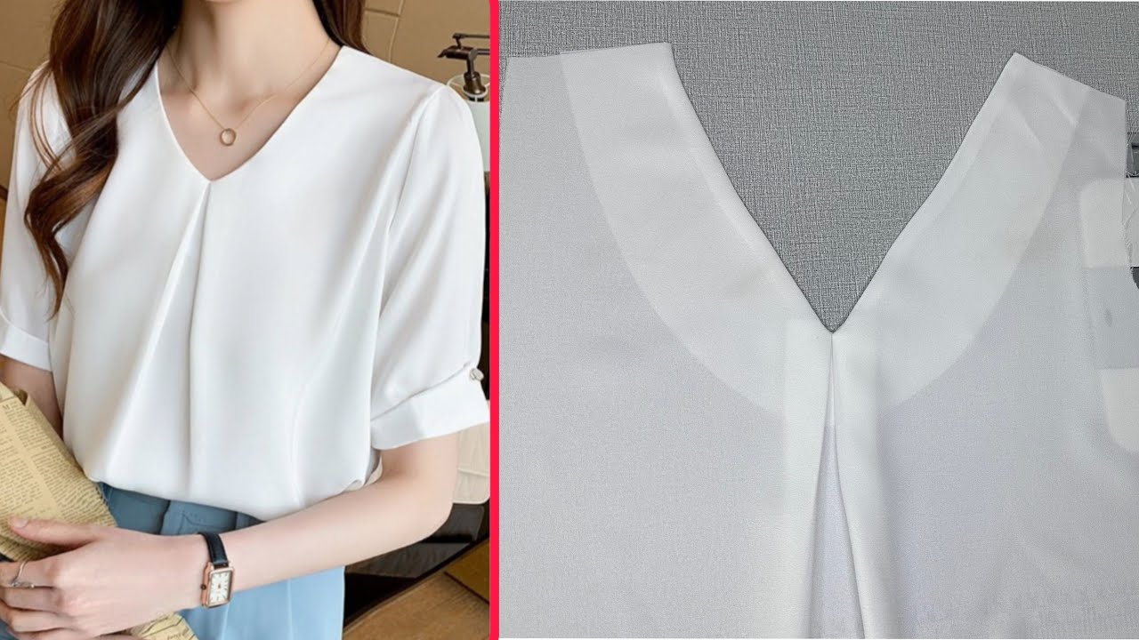 Easy and Nice V neck Design Sewing for beginners - YouTube